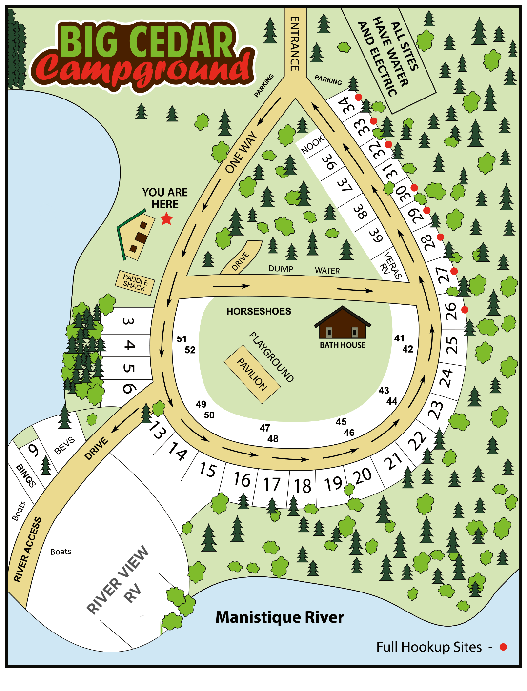 Big Cedar Campground | Upper Peninsula Campgrounds